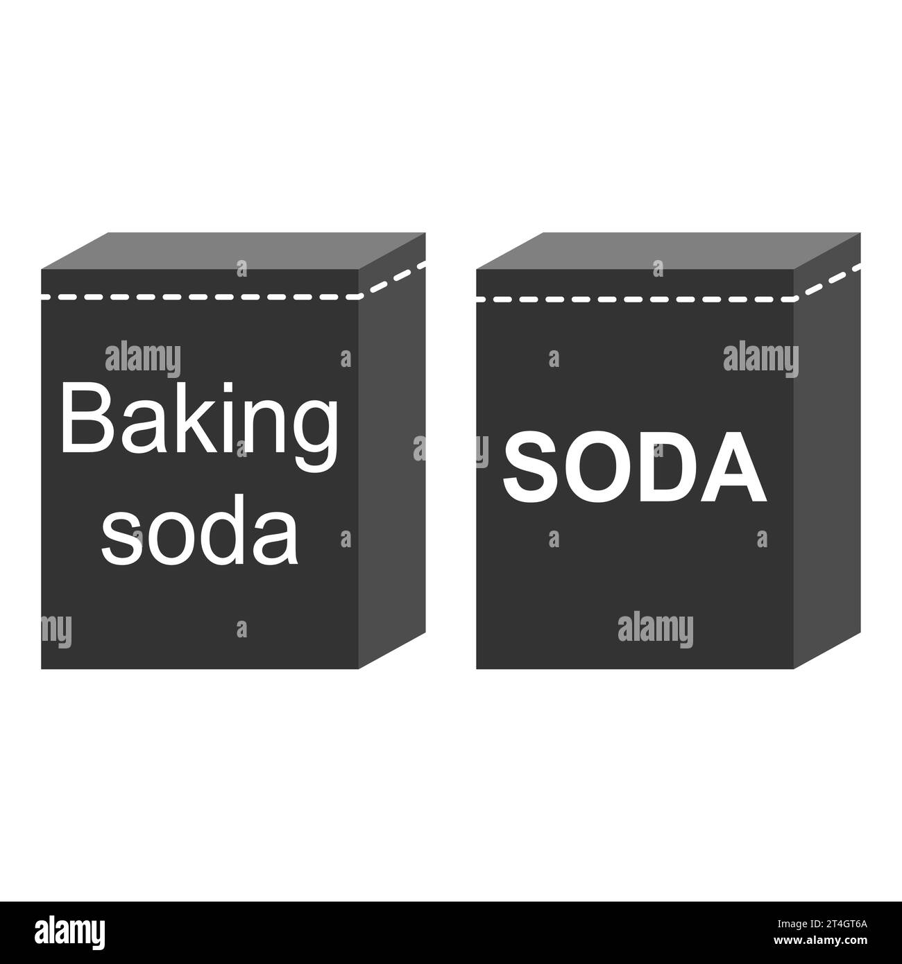 Set Of Baking Soda Ingredient Icon Cook Design Symbol Bakery Product Vector Illustration Stock