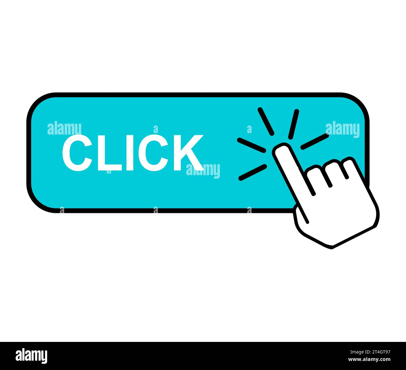 Click here web button, internet flat pointer design, press link vector illustration Stock Vector ...