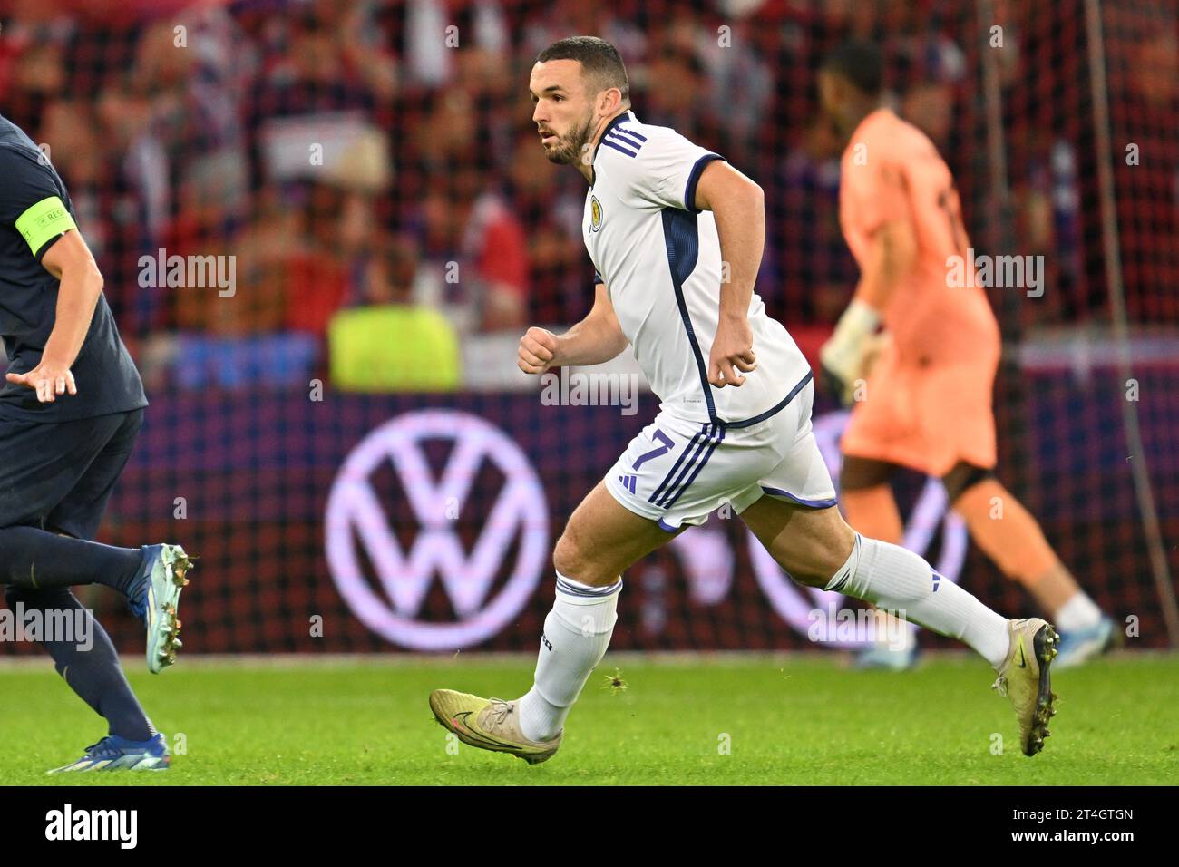 John McGinn (7) of Scotland pictured during a soccer game between the ...