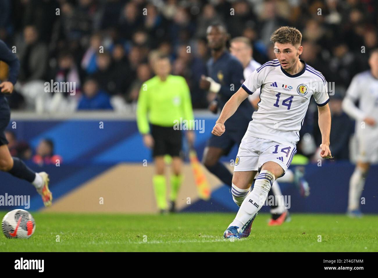 Billy Gilmour (14) of Scotland pictured during a soccer game between ...