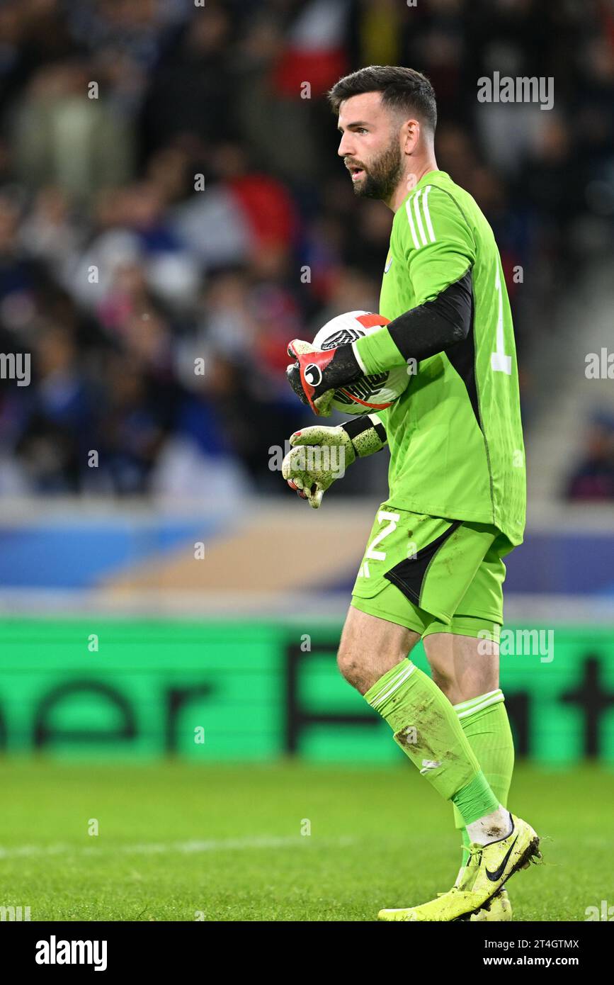 goalkeeper Liam Kelly (12) of Scotland pictured during a soccer game ...