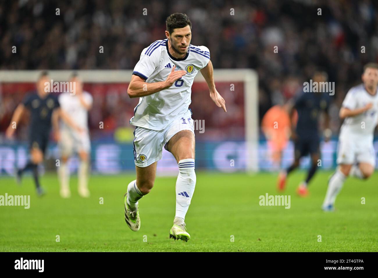 Scott McKenna (16) of Scotland pictured during a soccer game between ...