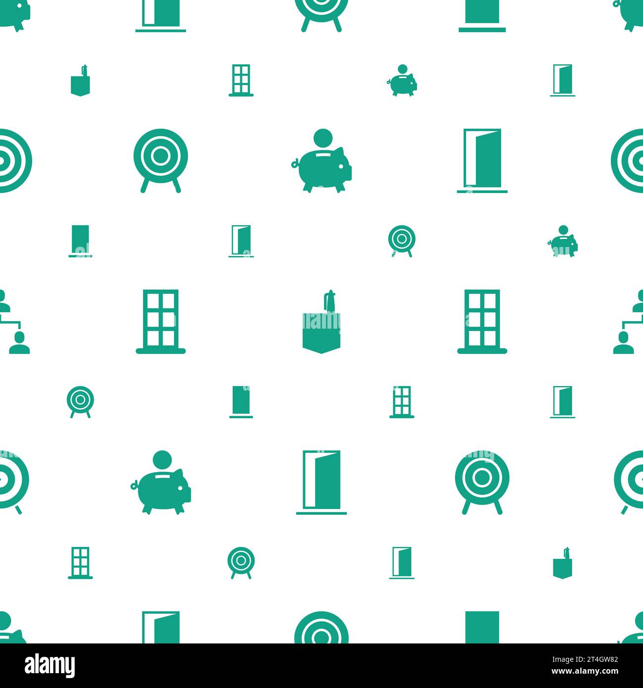 Conceptual icons pattern seamless white background Stock Vector Image ...