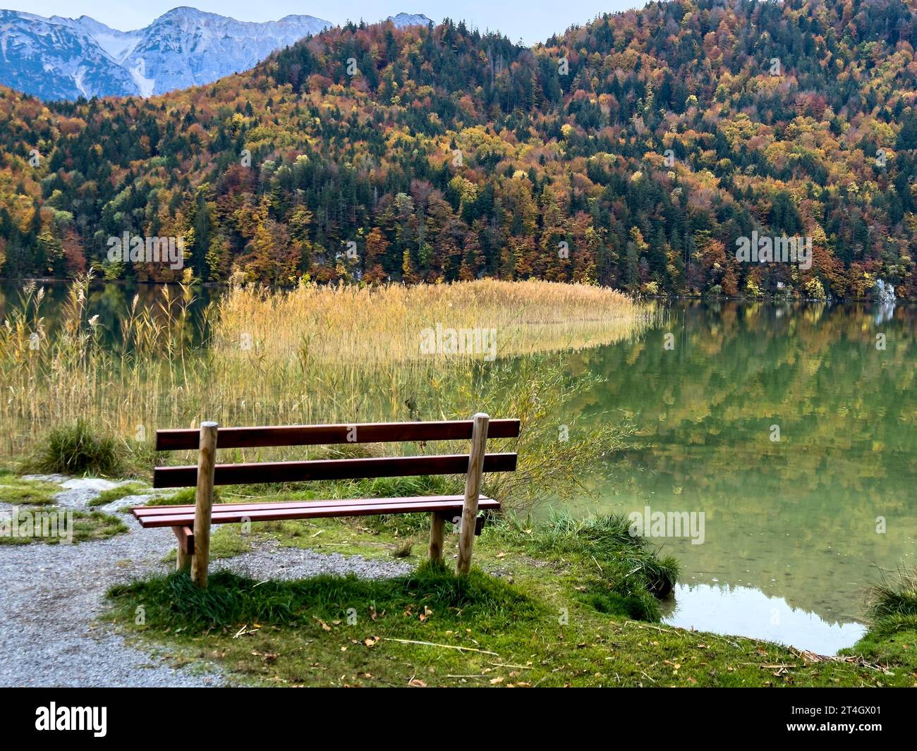Weissensee, Germany. 30th Oct, 2023. Lake Weissensee surrounded by ...