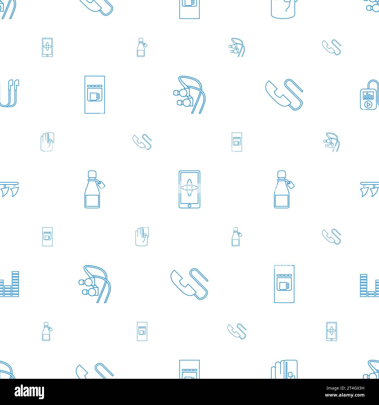 Technology icons pattern seamless white background Stock Vector Image ...