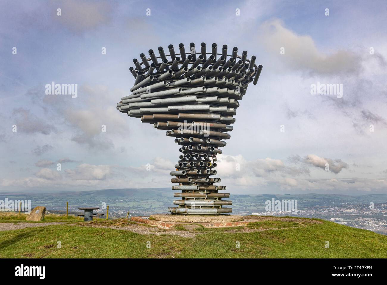 The Singing Ringing Tree is a wind powered sound sculpture resembling a ...