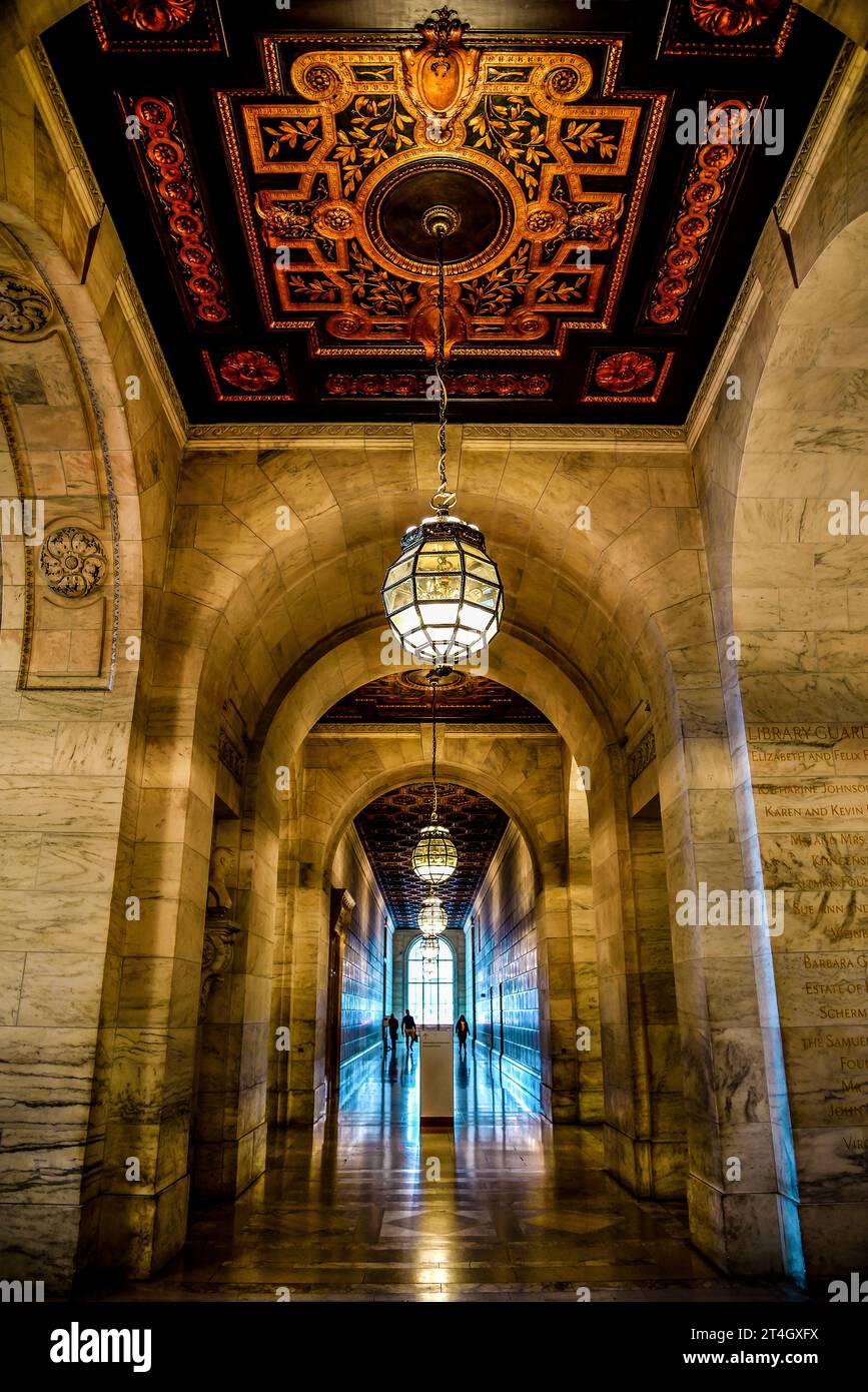 Corridors of the New York Public Library - Manhattan, New York City ...