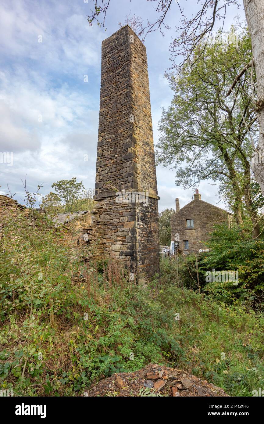 An old unused chimney in Trawden, Yorkshire Stock Photo - Alamy