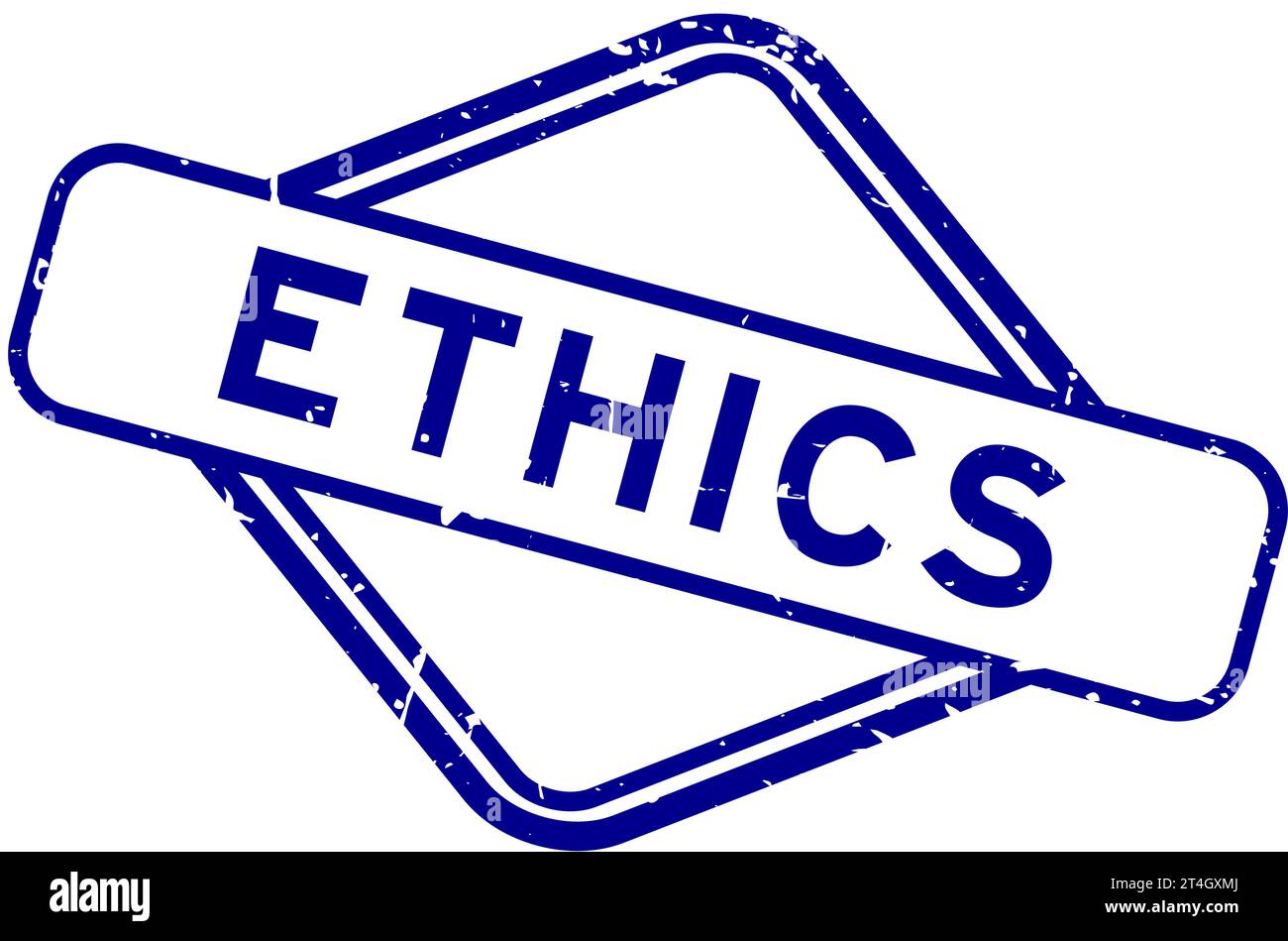 Grunge blue ethics word rubber seal stamp on white background Stock ...