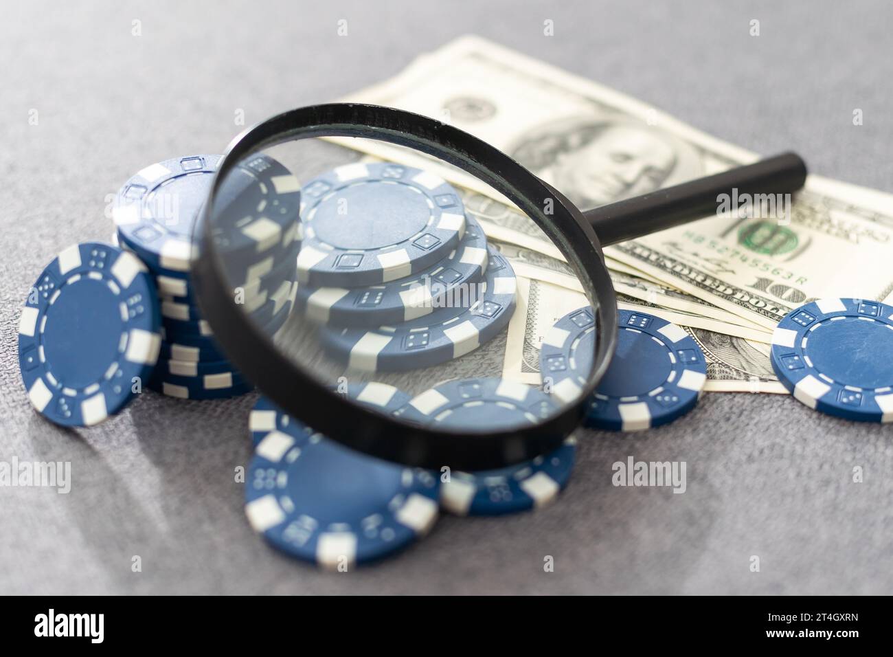 Small Stack of Blue Poker Chips, closeup on background Stock Photo - Alamy
