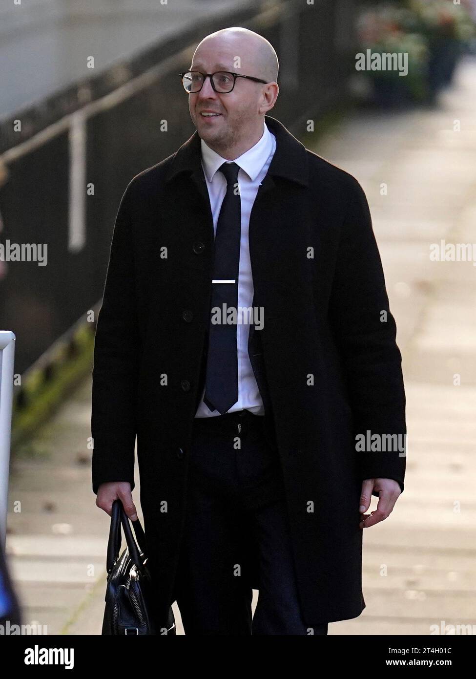 Former Downing Street director of communications Lee Cain arrives to ...