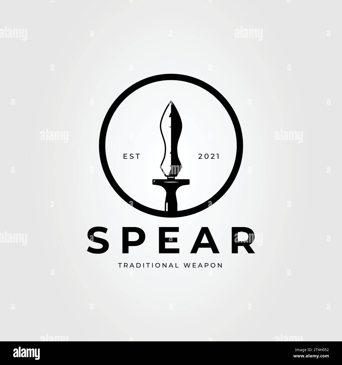 Traditional sharp spear and arrowhead logo design Vector Image Stock ...