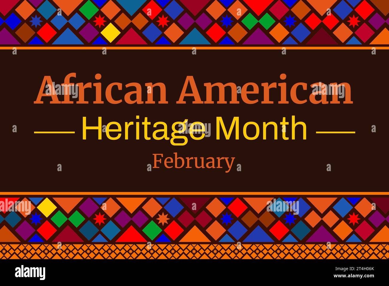 African American Heritage Month colorful backdrop with traditional ...
