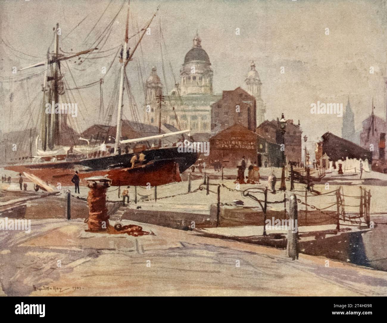 the dock board offices from the canning graving dock Painted by J ...