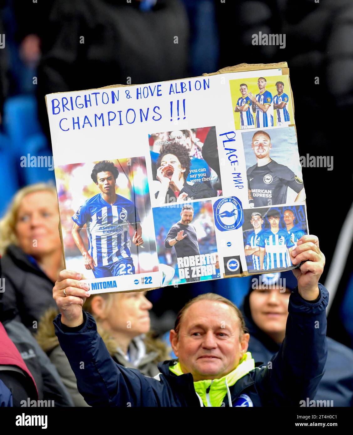 Brighton fans during the Premier League match between Brighton and Hove ...