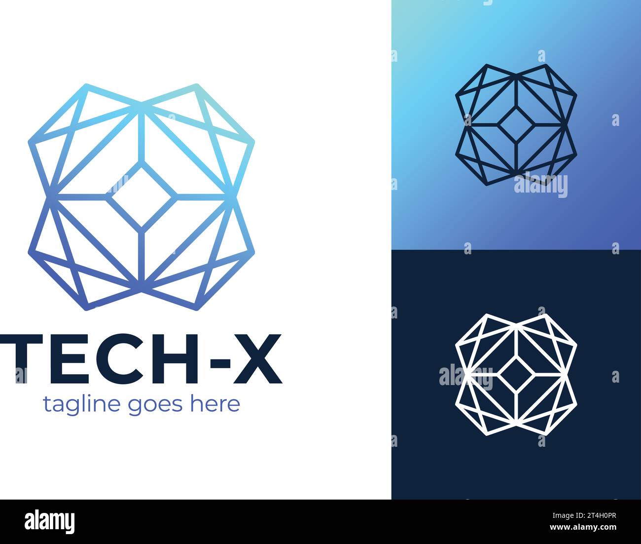 Technology letter x logo innovate blue Royalty Free Vector Stock Vector ...