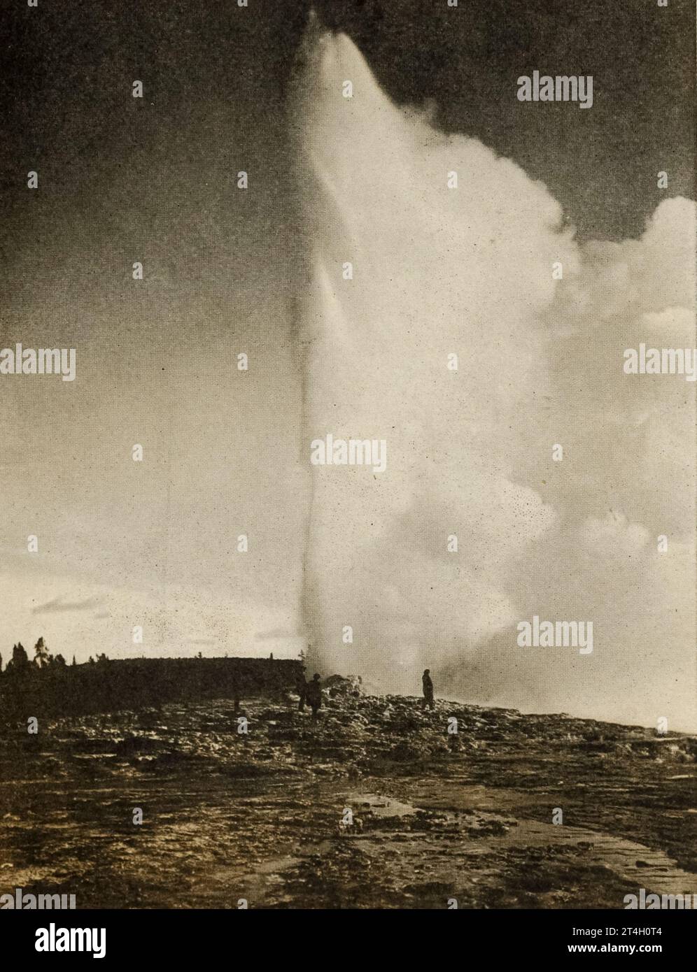 OLD FAITHFUL GEYSER, YELLOWSTONE PARK from the book three wonderlands ...