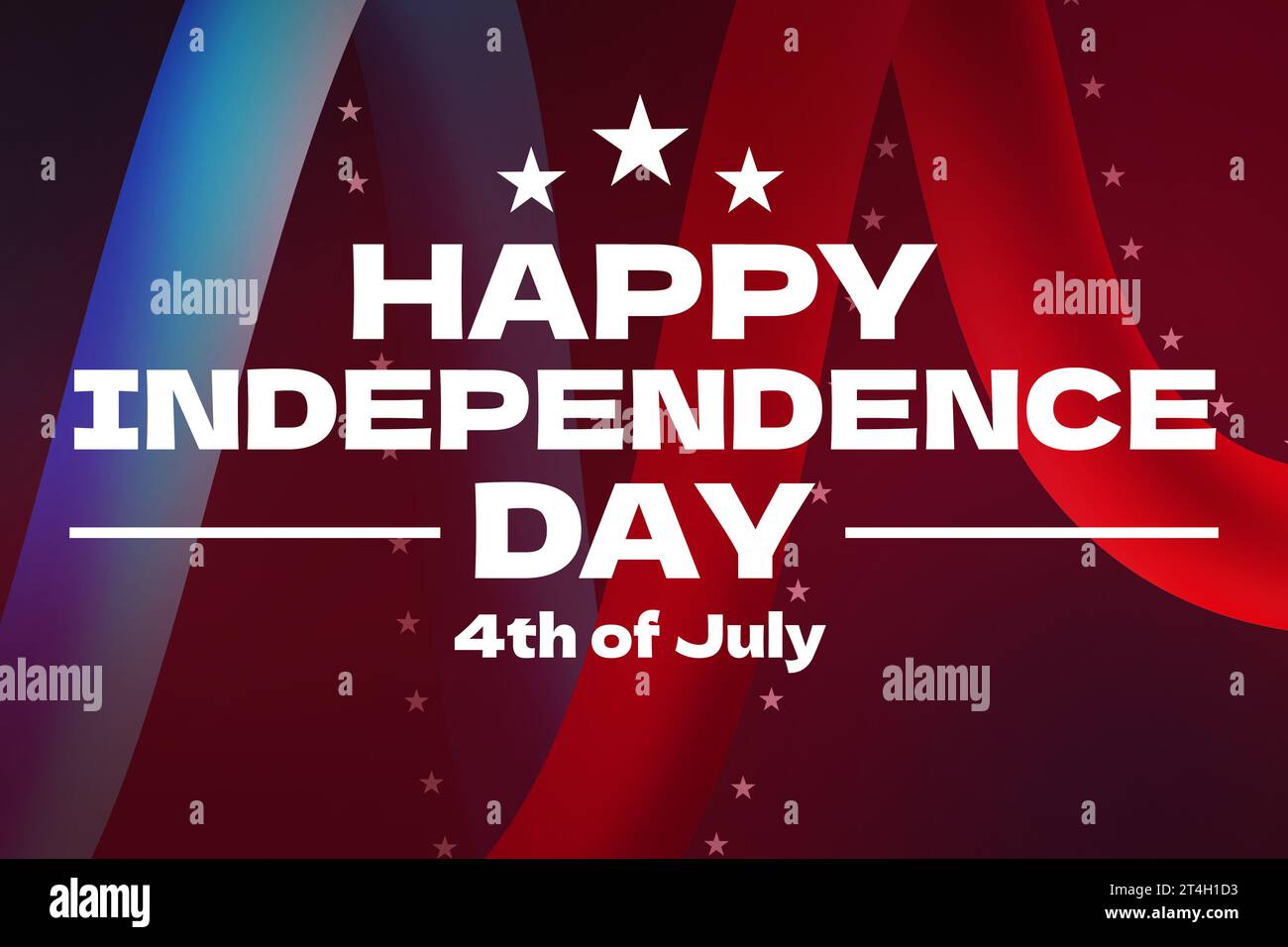 Happy Independence Day colorful background with stars and typography ...