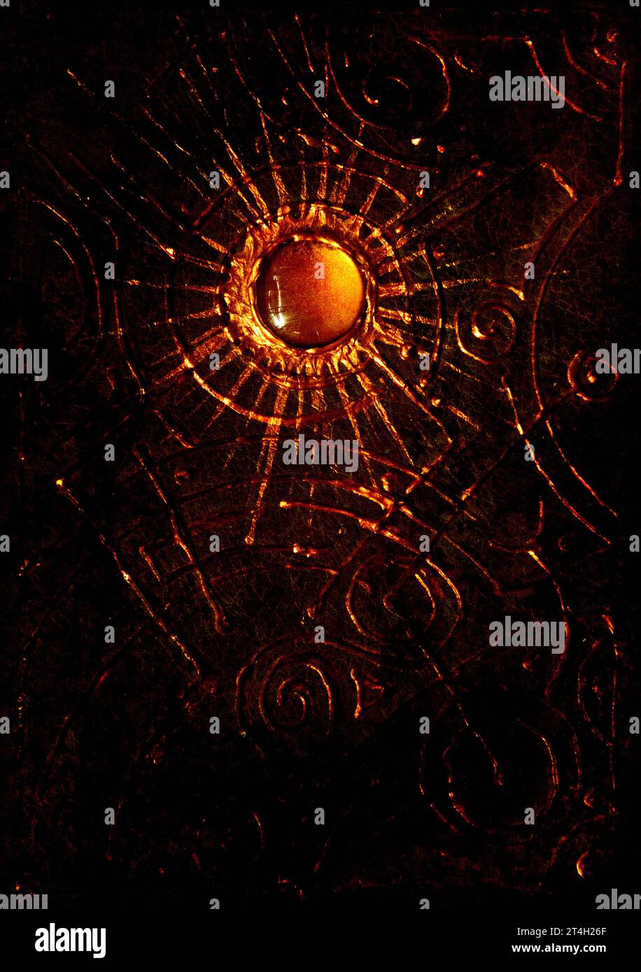 Abstract mystic background with magic elements, fantasy book cover with ...