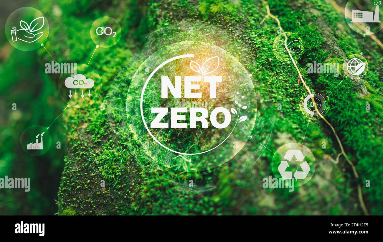 CO2 emission reduction concept, clean and friendly environment without ...