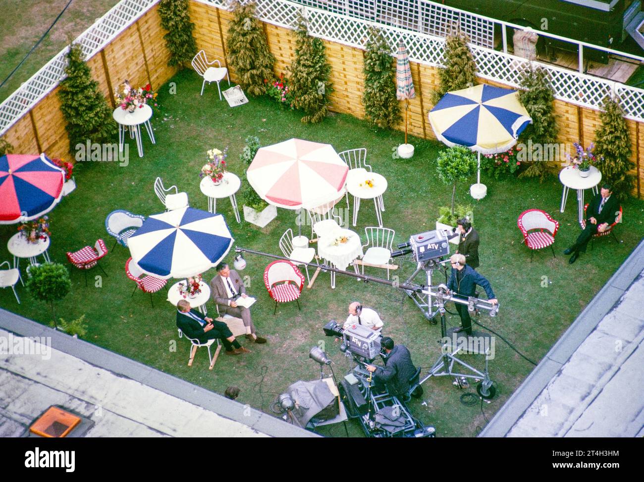 ATV television ITV outside broadcast, Wimbledon tennis tournament ...