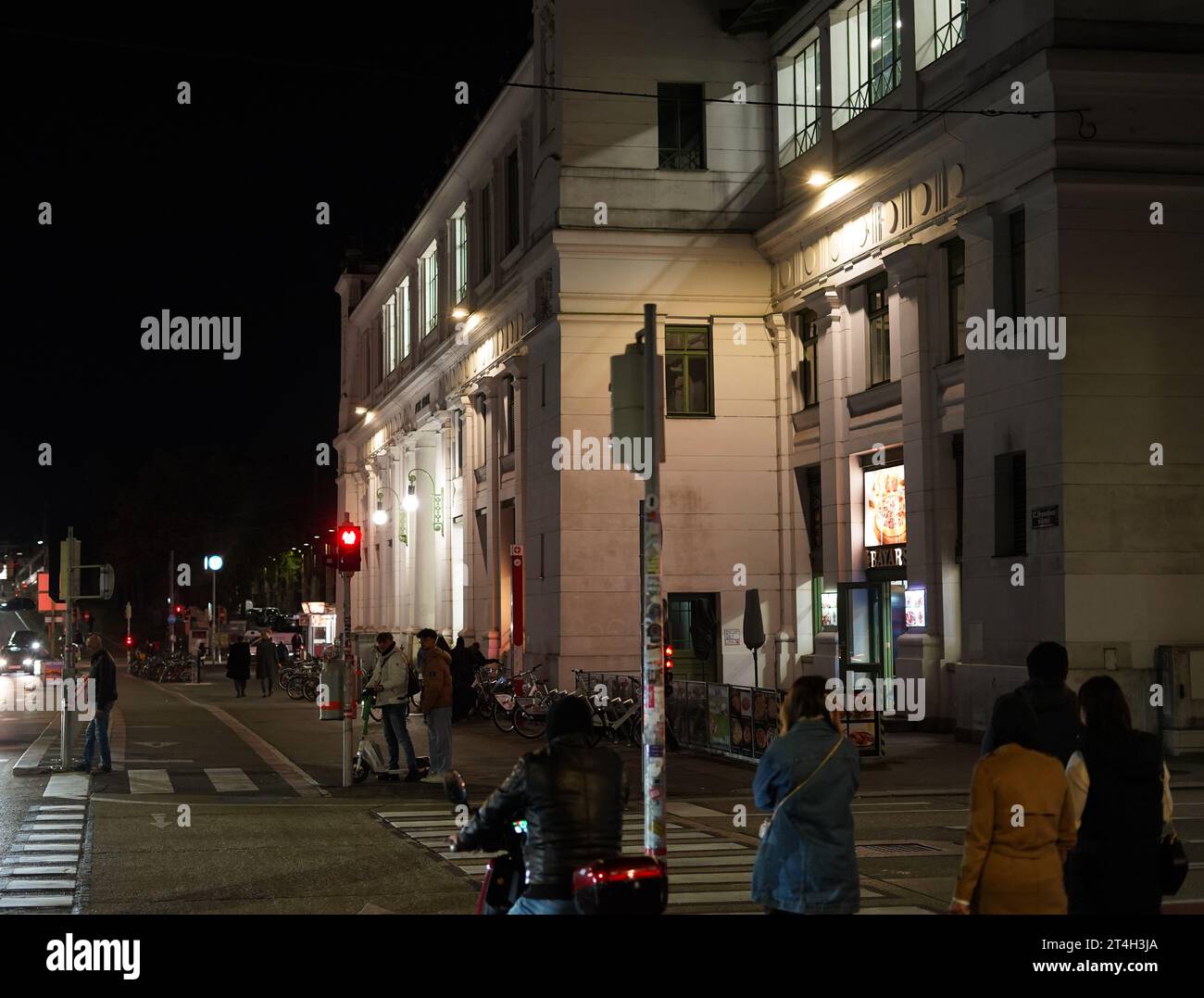 Impressions of "Gürtel" at night, Vienna, an artery of Vienna and a ...