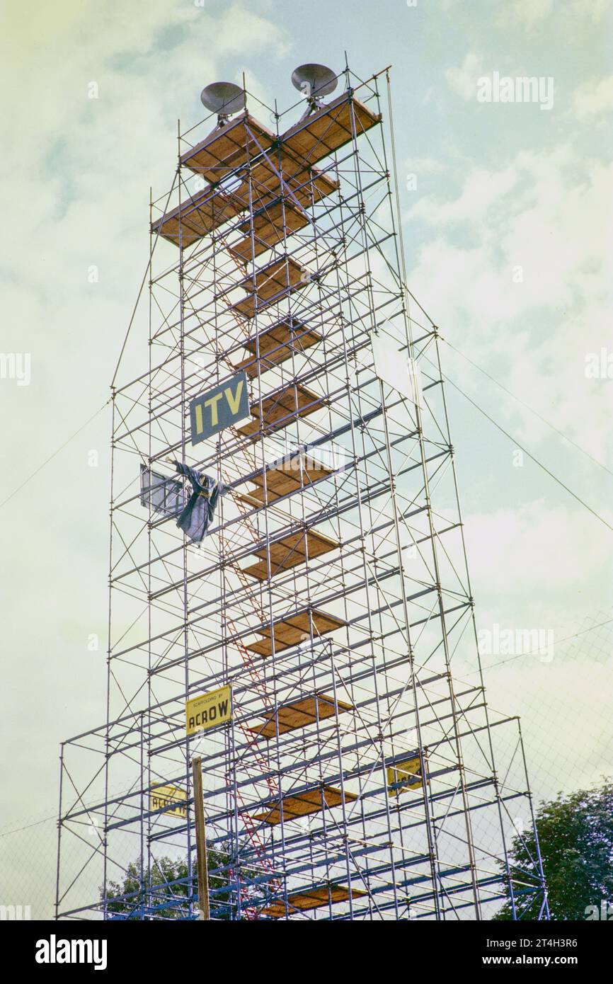 ATV television ITV outside broadcast, Wimbledon tennis tournament ...