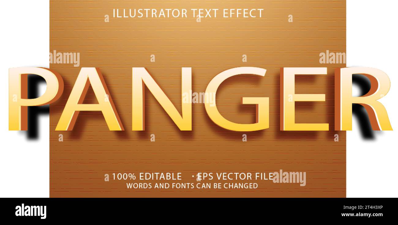 Panger 3d -editable text effect Royalty Free Vector Image Stock Vector ...