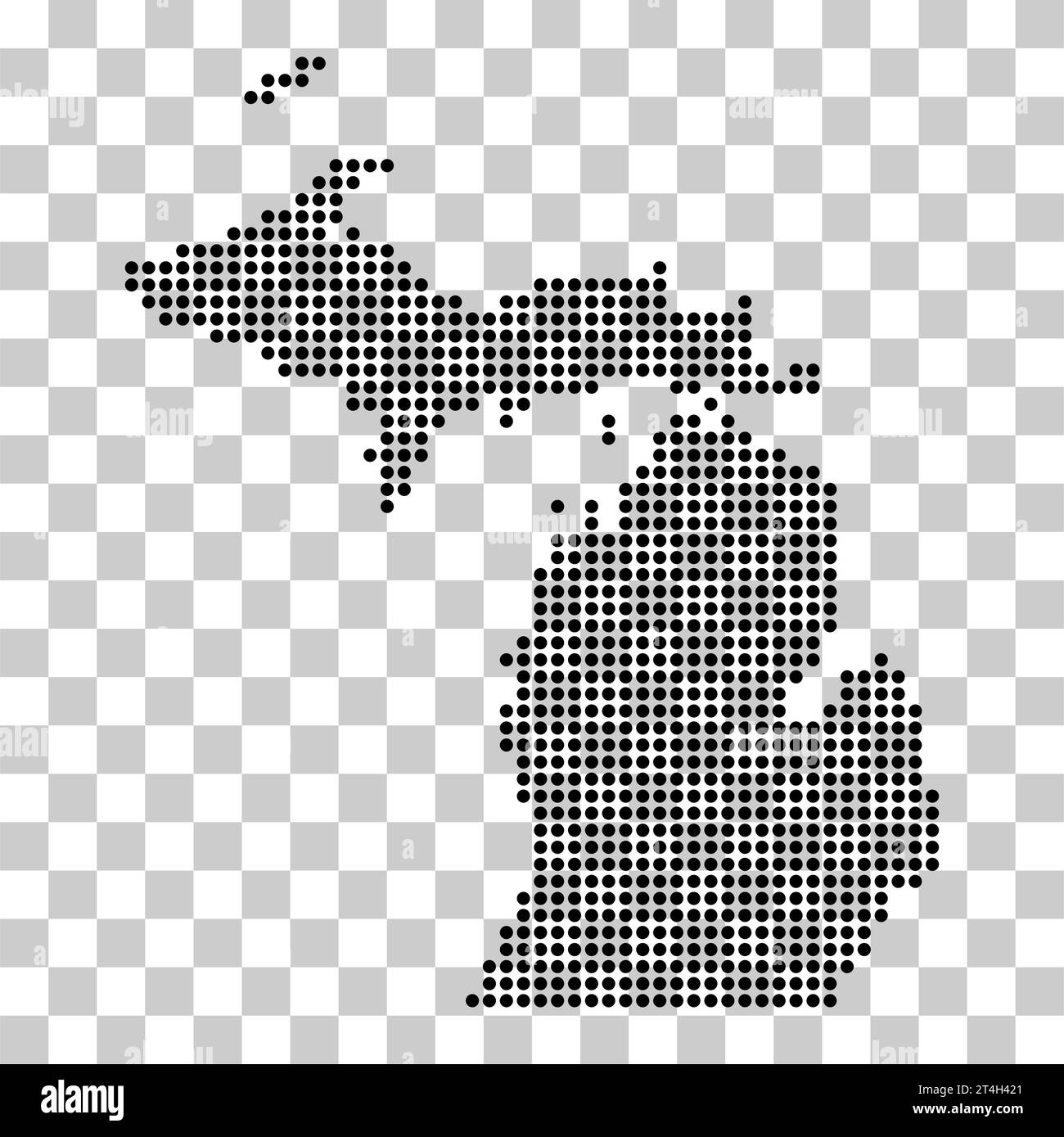 Michigan map shape, united states of america. Flat concept icon symbol ...