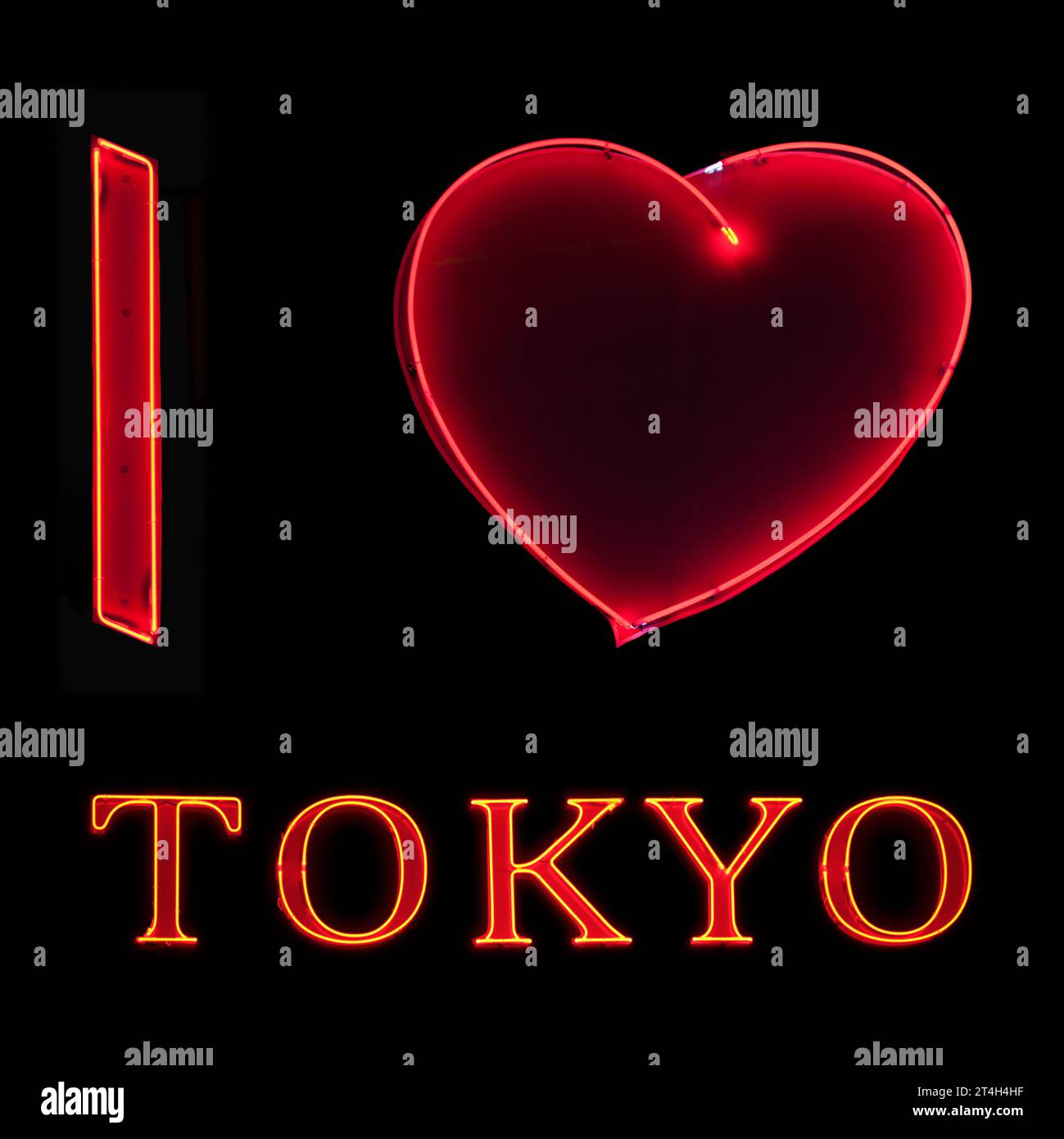 Squared Picture Of A Red Neon Light Glowing On A Black Background This Picture Is A Composite