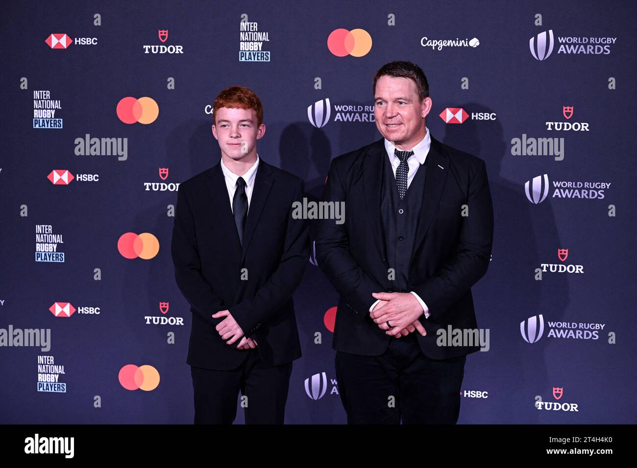 John Smit and his son during the World Rugby Awards at Opera Garnier on ...
