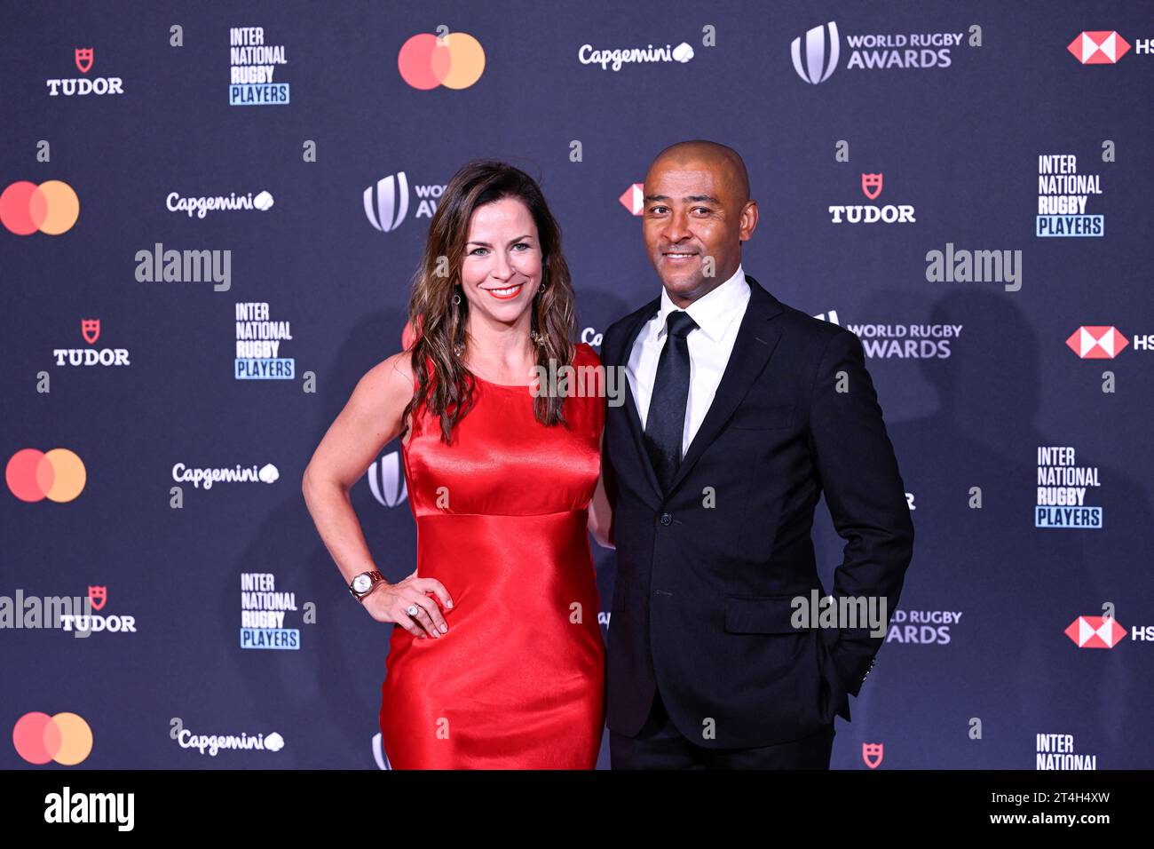 Paris, France. 29th Oct, 2023. George Gregan and Erica Gregan during ...