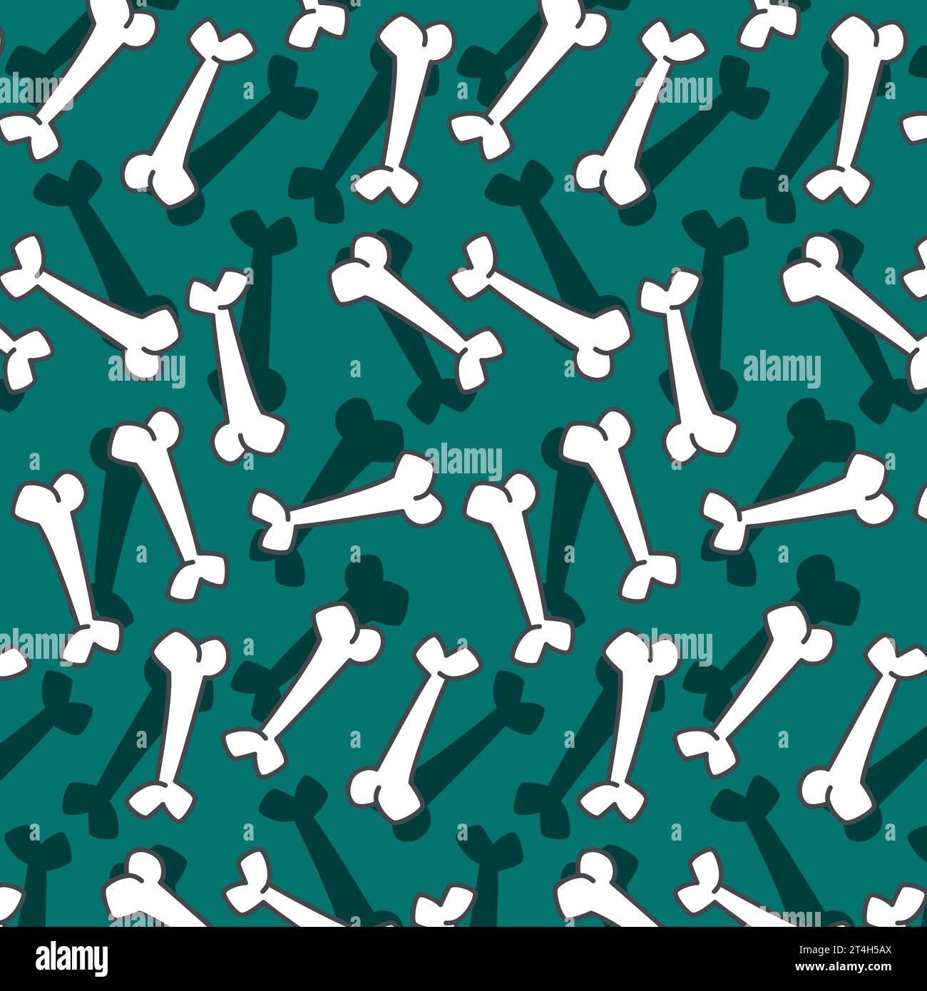 Dog bone pattern, seamless pattern with shadow, simple design, vector ...
