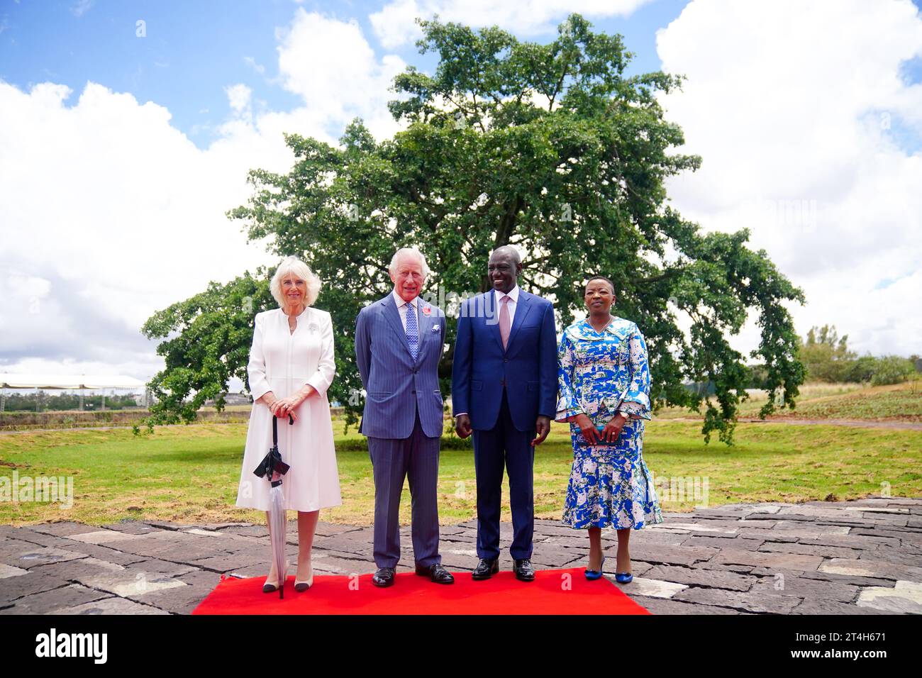 (left to right) Queen Camilla, King Charles III, President of Kenya, Dr ...