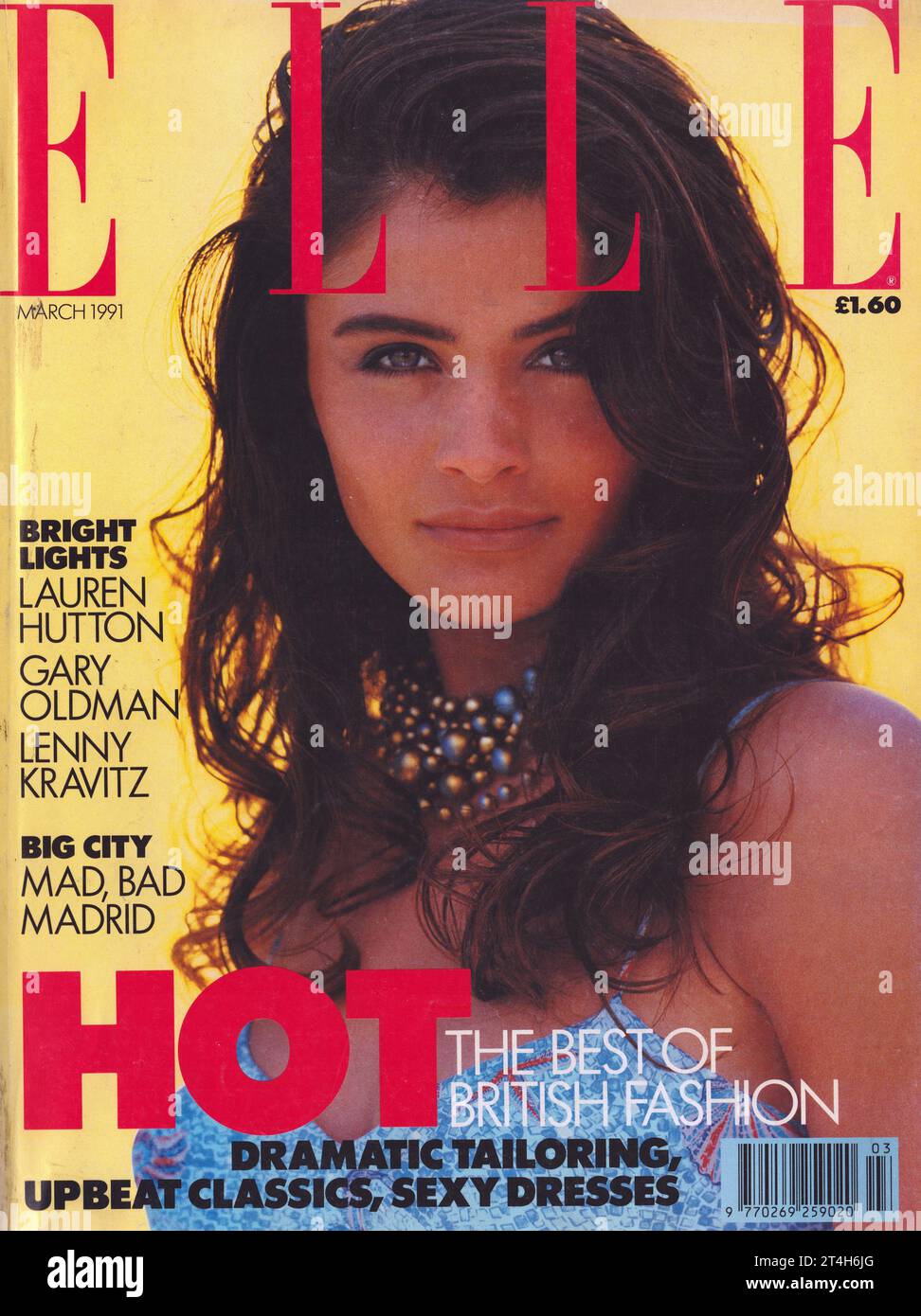 ELLE front cover page with Helena Christianson March 1991 Helena Christianson on the cover of ...