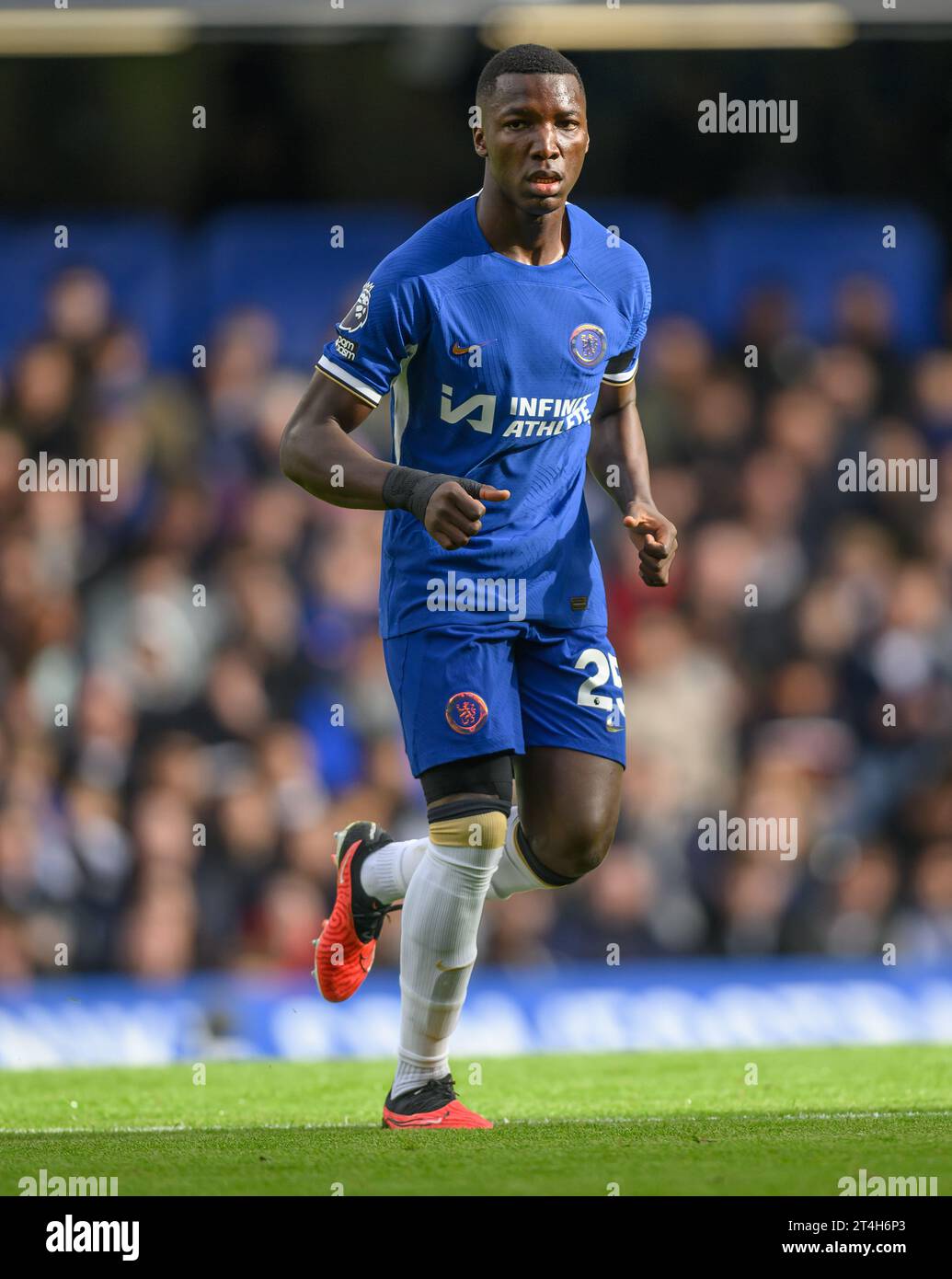 London, UK. 28 Oct 2023 - Chelsea v Brentford - Premier League - Stamford Bridge. Chelsea's ...