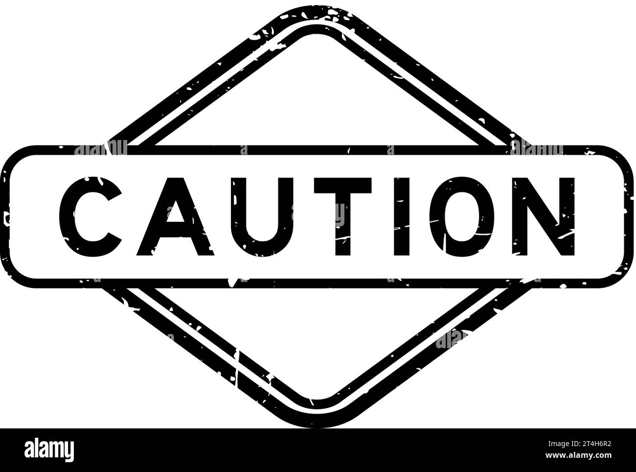 Grunge black caution word rubber seal stamp on white background Stock ...