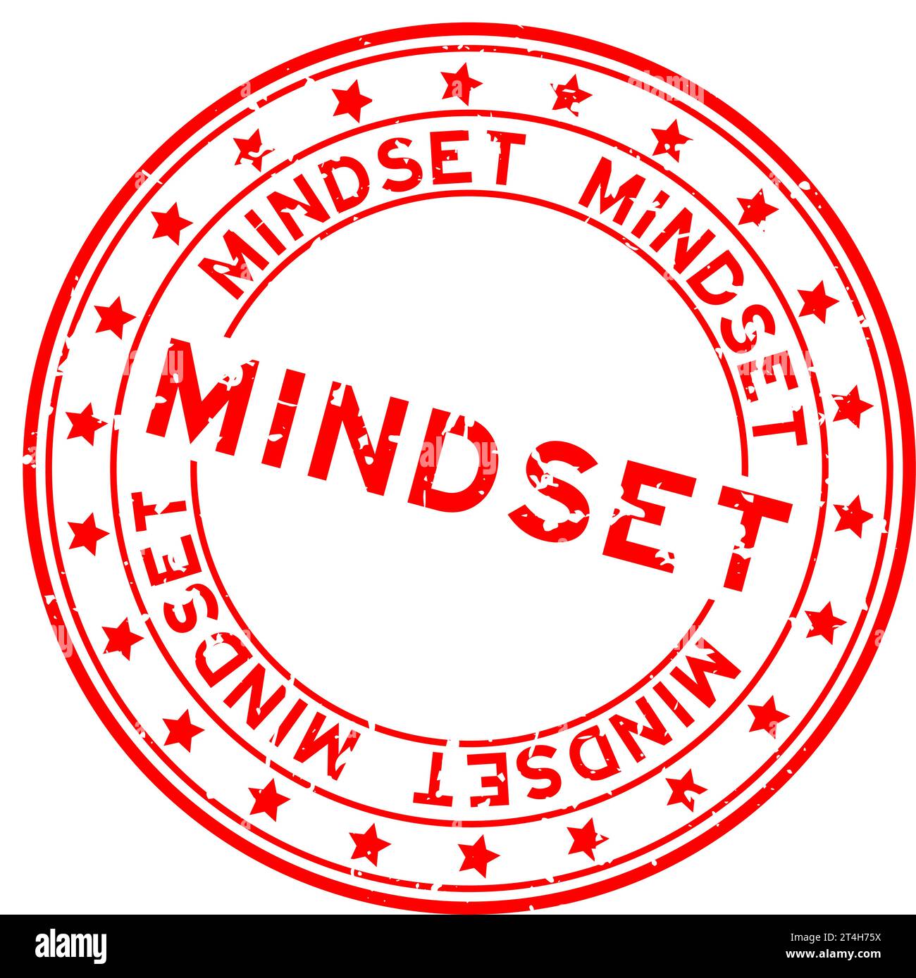 Grunge red mindset word round rubber seal stamp on white background Stock Vector Image & Art - Alamy