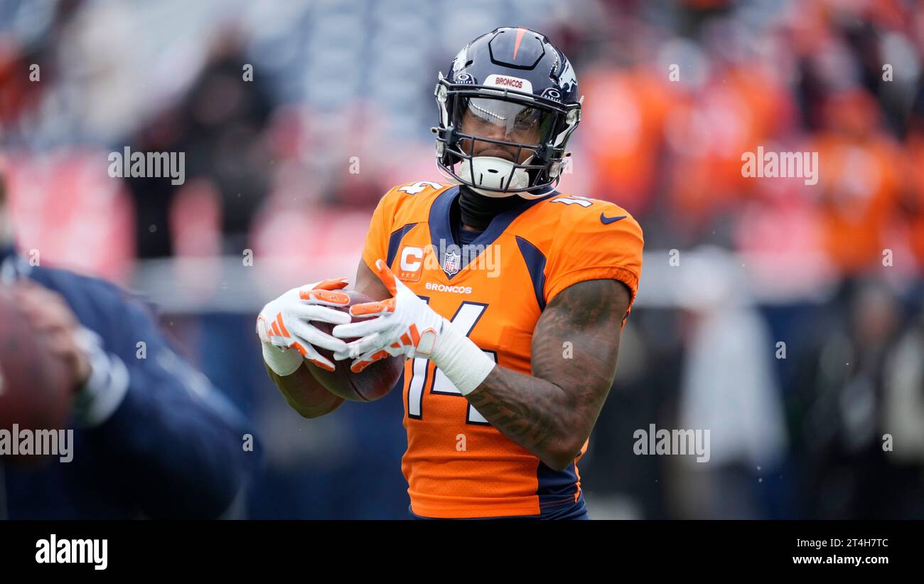 Denver Broncos wide receiver Courtland Sutton (14) before an NFL ...