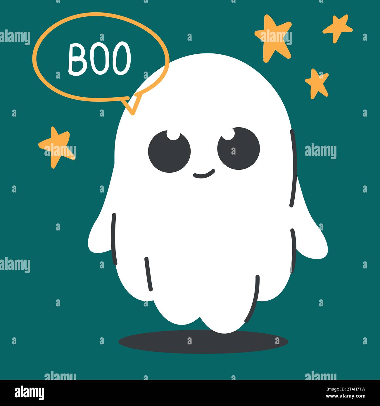 Ghost. Flying phantom. Cute character, cute cartoon character. Holiday ...