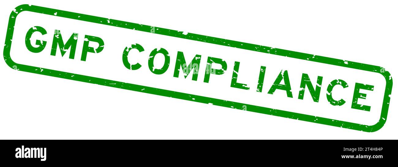 Grunge green GMP (Good manufacturing practice) compliance word square ...