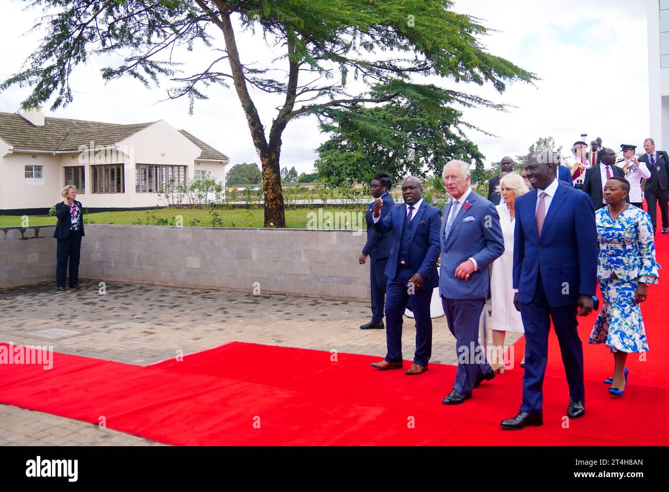 (fourth left to right) King Charles III, Queen Camilla, President of ...