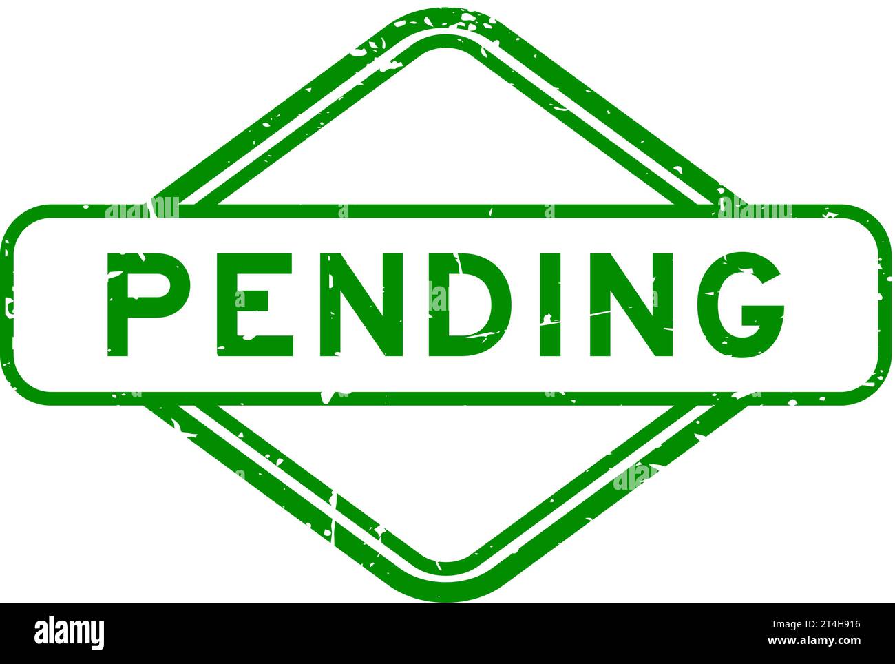 Grunge green pending word rubber seal stamp on white background Stock ...