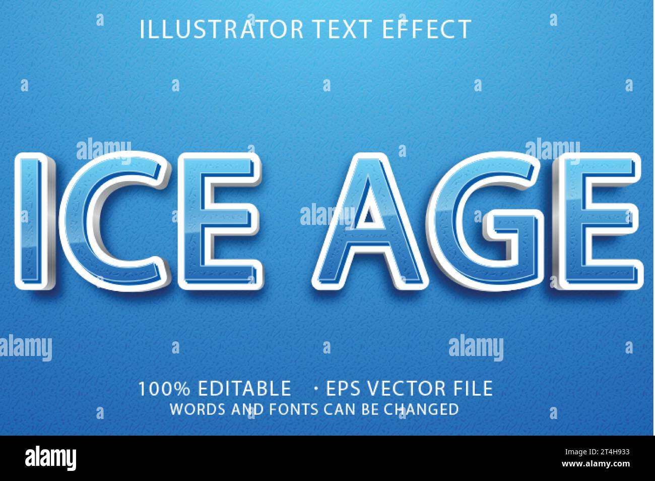 Ice age 3d -editable text effect Royalty Free Vector Image Stock Vector ...