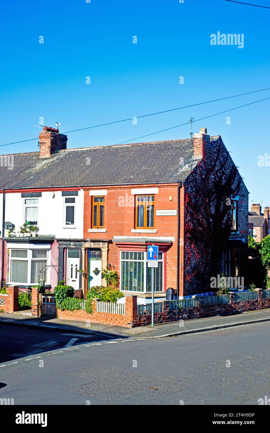 Sydenham Road, Oxbridge, Stockton on Tees, Cleveland, England Stock ...