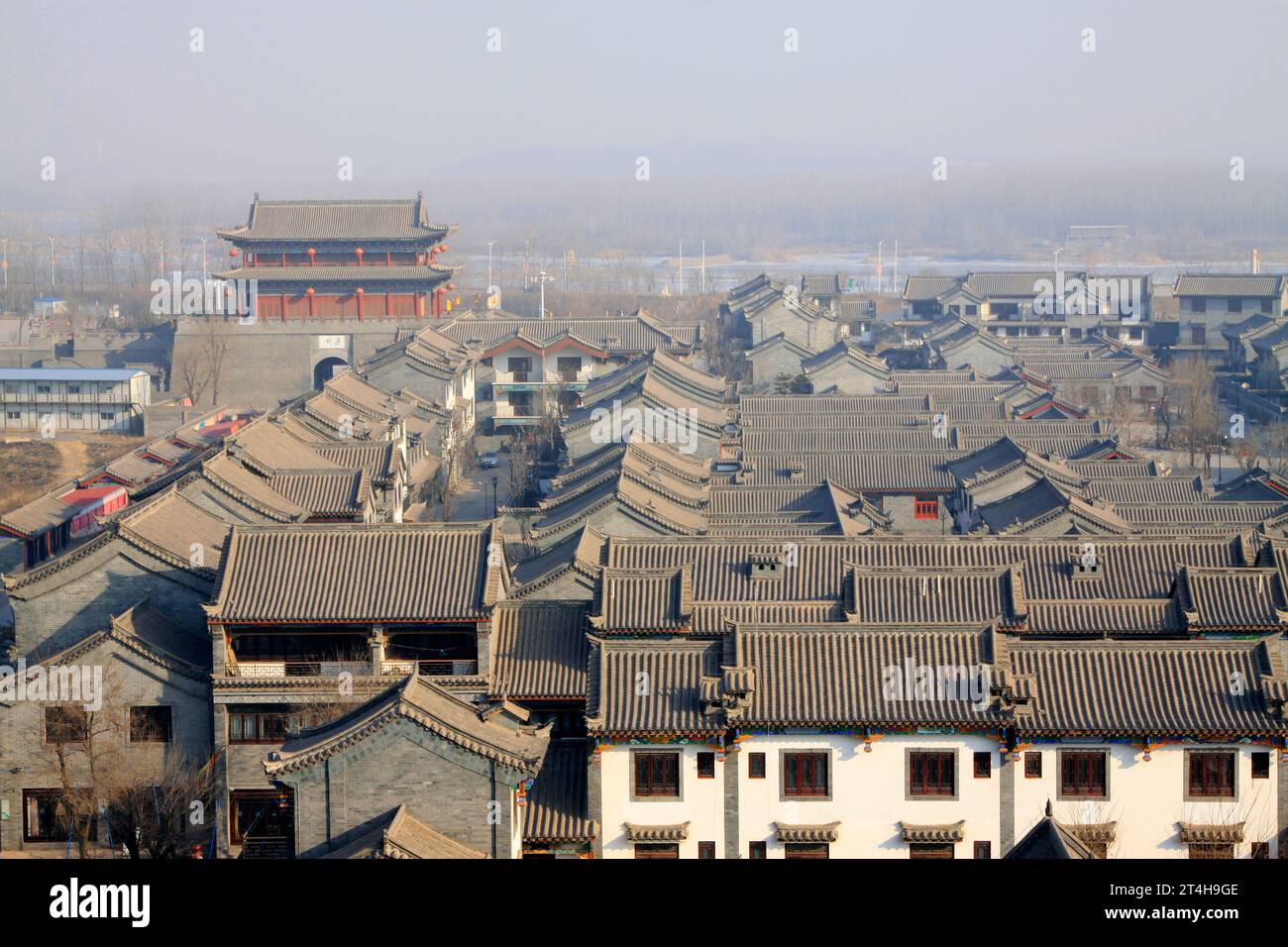 chinese ancient city buildings, closeup of photo Stock Photo - Alamy