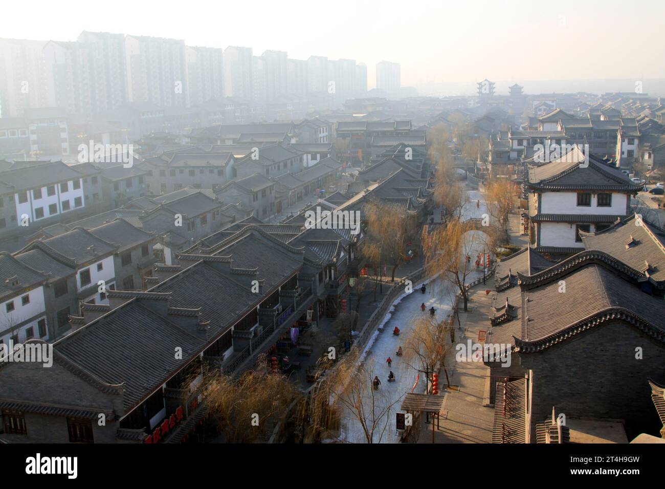 chinese ancient city buildings, closeup of photo Stock Photo - Alamy