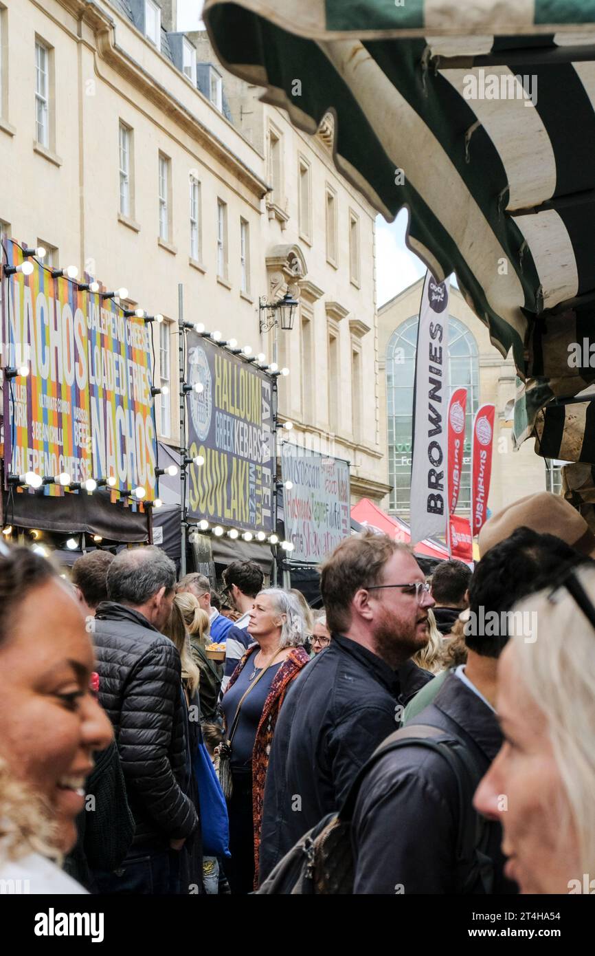 A busy saturday in Bath City centre somerset uk Stock Photo - Alamy