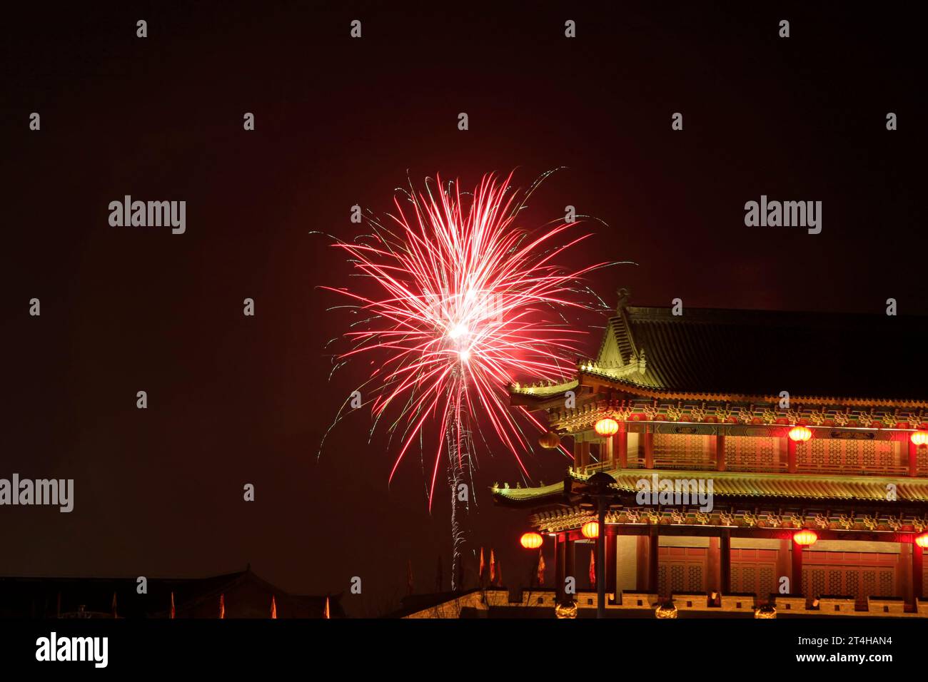 Luan State ancient city night scenery, China Stock Photo - Alamy