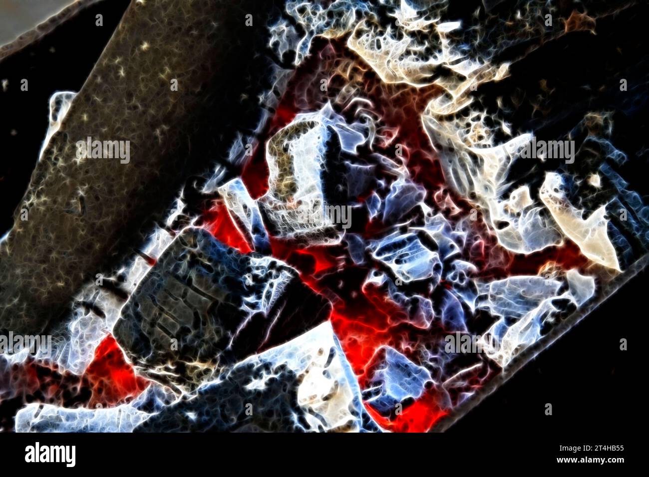 burning coals, computer generated images, closeup of photo Stock Photo ...